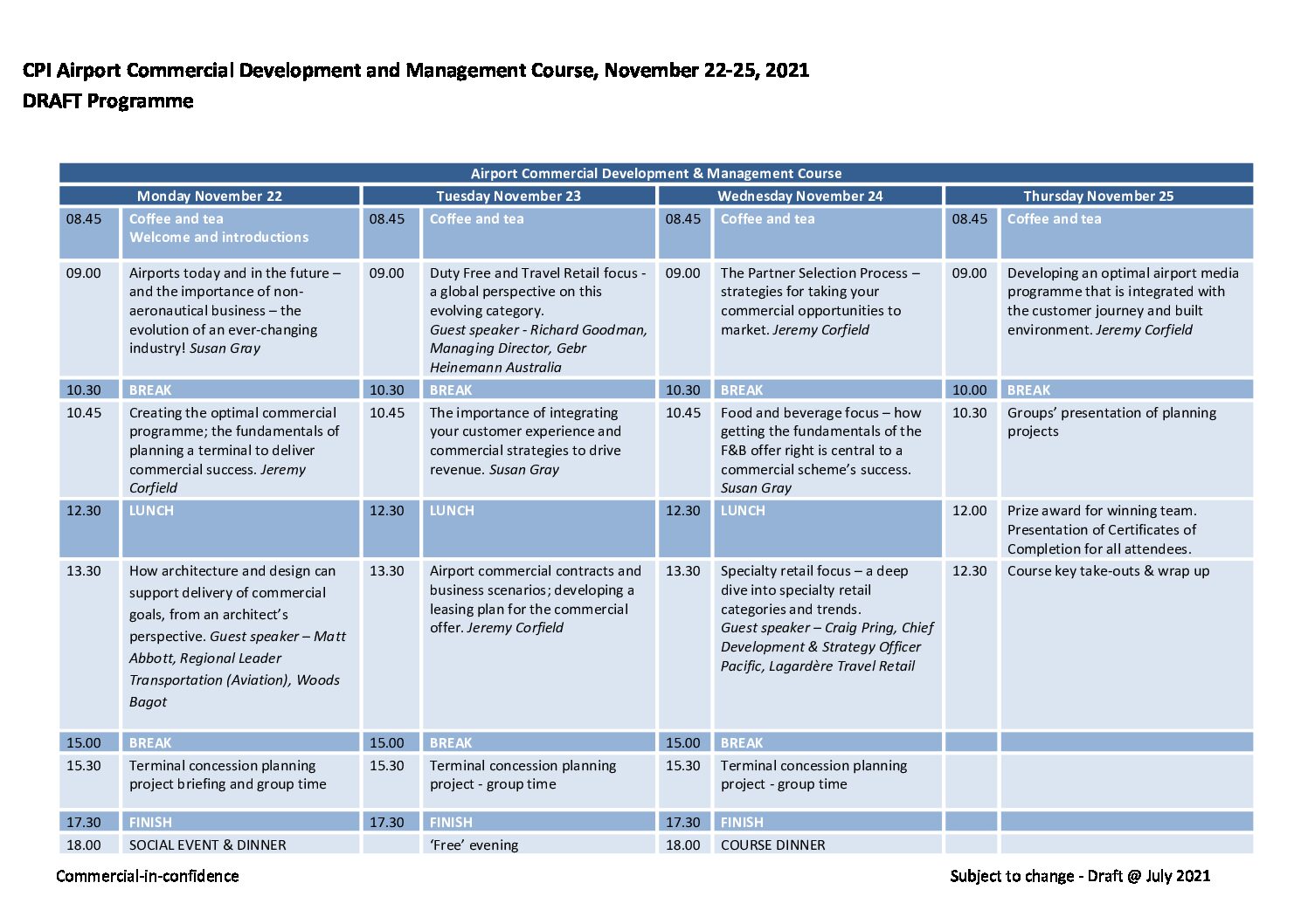 CPI Airport Commercial Development & Management Course Draft Programme ...